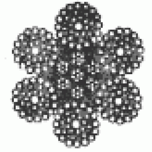 2-1/4" 6X36 DRAWN GALV EIPS IWRC RRL TOW LINE WITH GALV CLOSED SPELTER ...